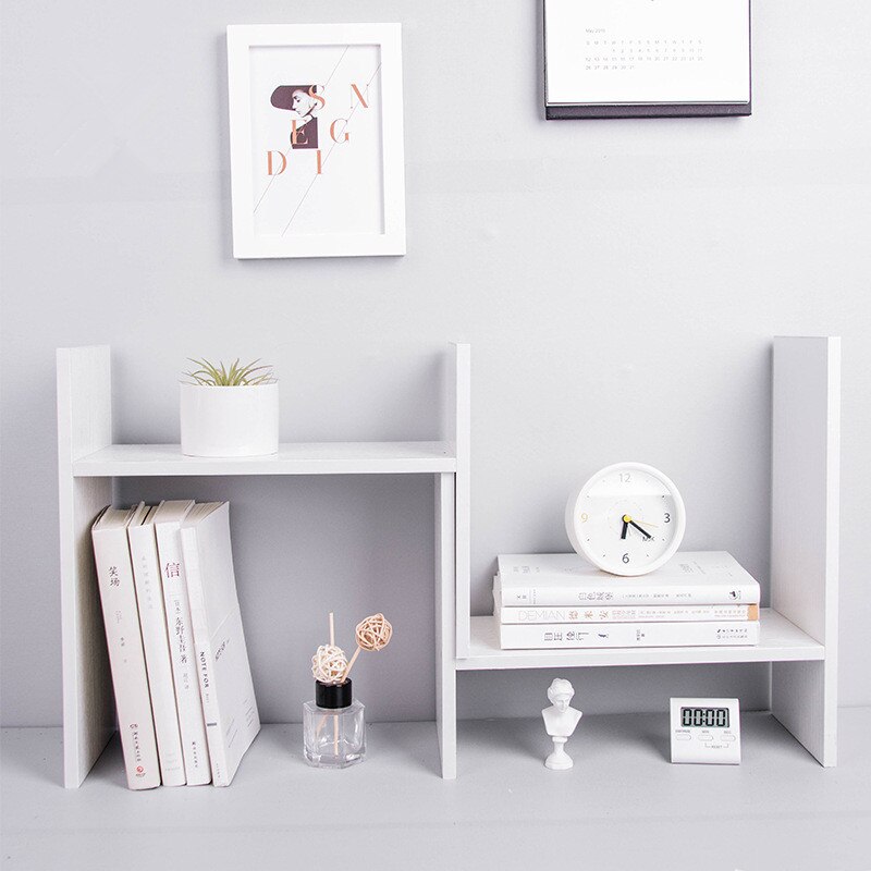 Wooden Desktop Bookshelf Desk Organizer Abjustable... – Vicedeal