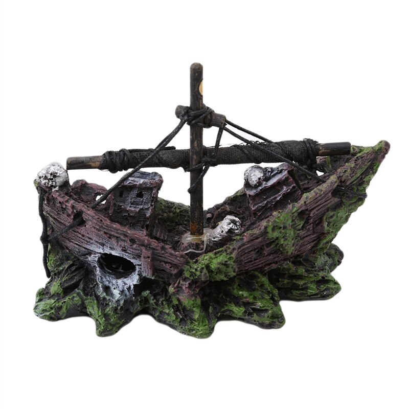 Aquarium Ornament Wreck Sunk Ship Sailing Boat Des... – Grandado