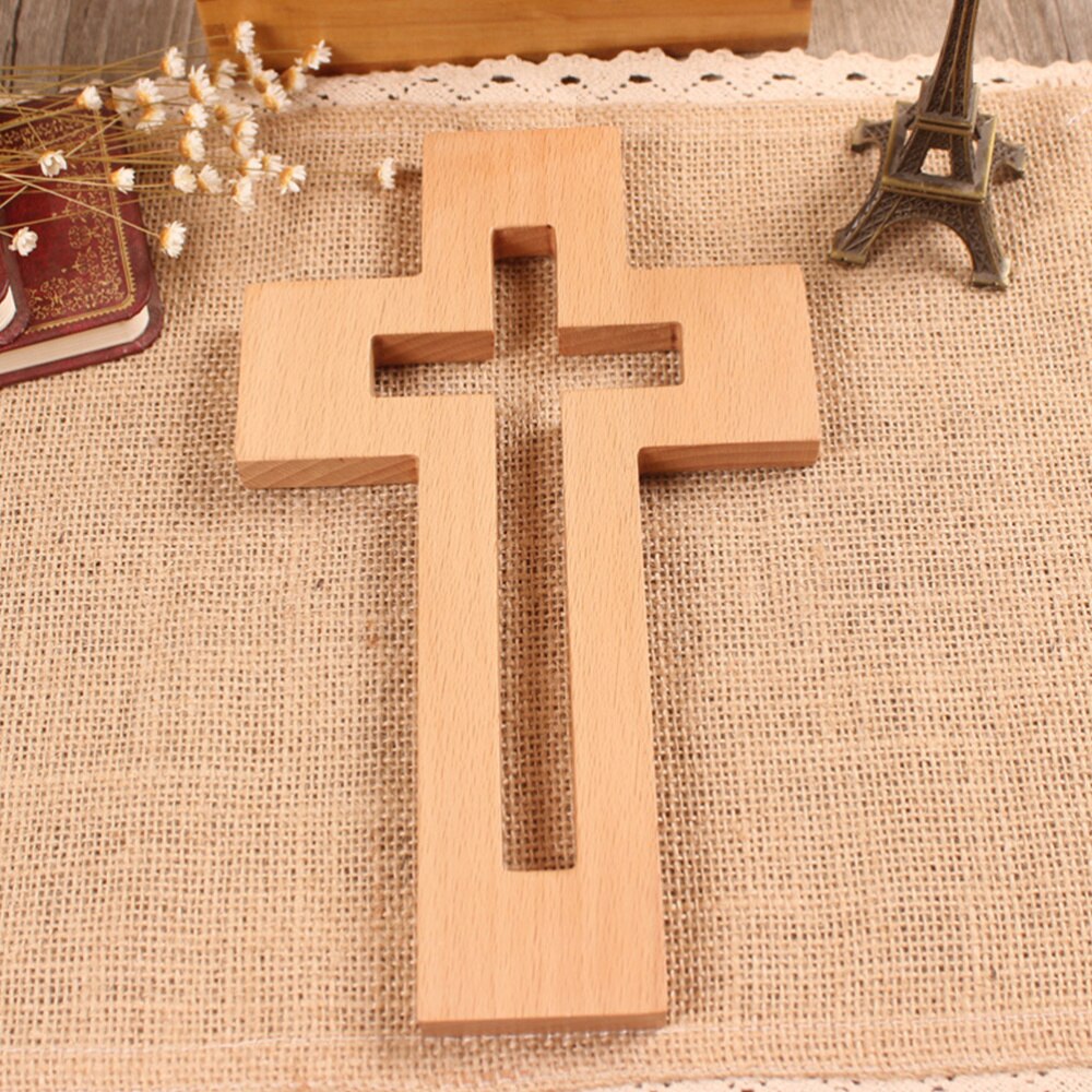 1PC Hollow Wooden Cross Scrapbooking Craft Christi... – Grandado