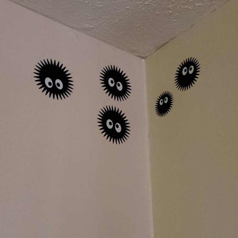 9pcs Briquettes wall stickers Soot Sprites decal c... – Vicedeal