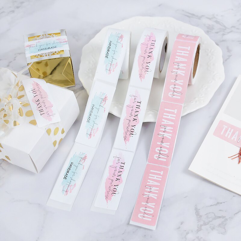 120Pcs/Roll Dank U Voor Uw Bestelling Sticker Labe... – Grandado