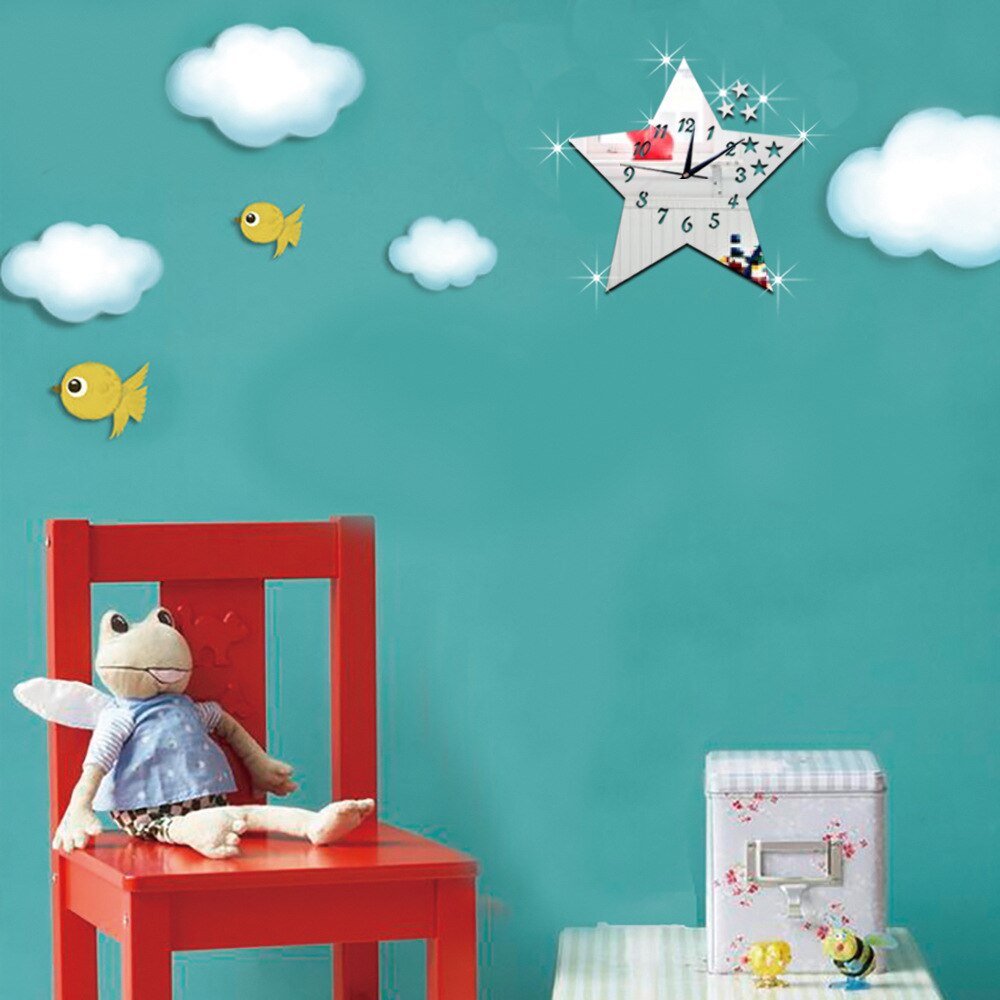 Children bedroom quiet sitting room wall clock Art... – Grandado