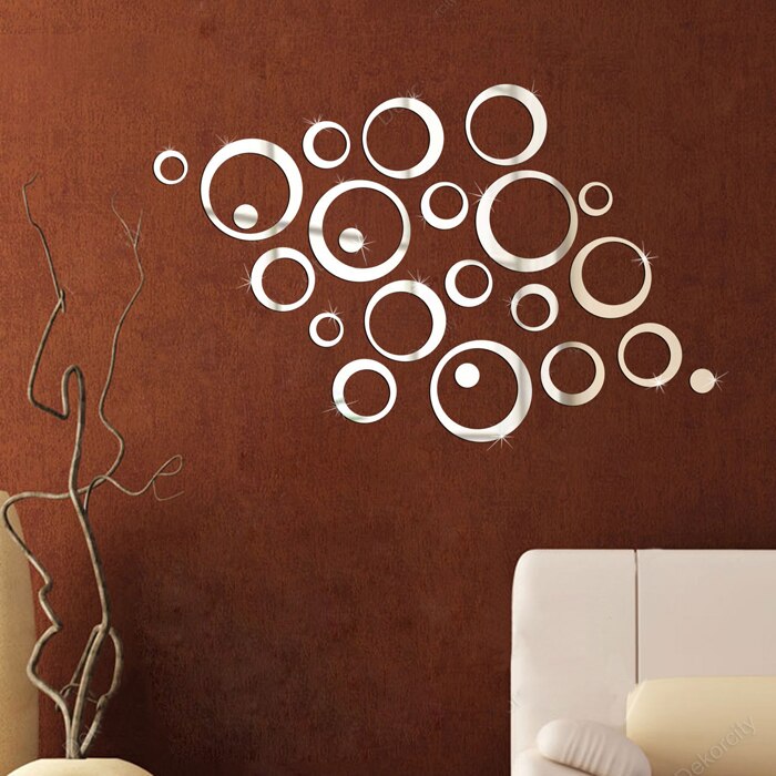 1set DIY Circles Mirror Style Wall Stickers Remova... – Vicedeal