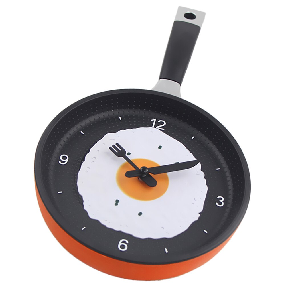 Kitchen Theme Wall Clock,Frying Pan Shaped with Fr... – Grandado
