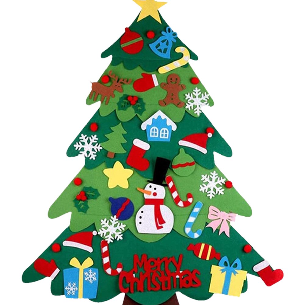 DIY 3D Felt Christmas Tree Sticker with Light Home... – Grandado