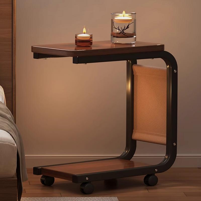 C Shaped Side Table for Living Room, Mobile Coffee... – Vicedeal