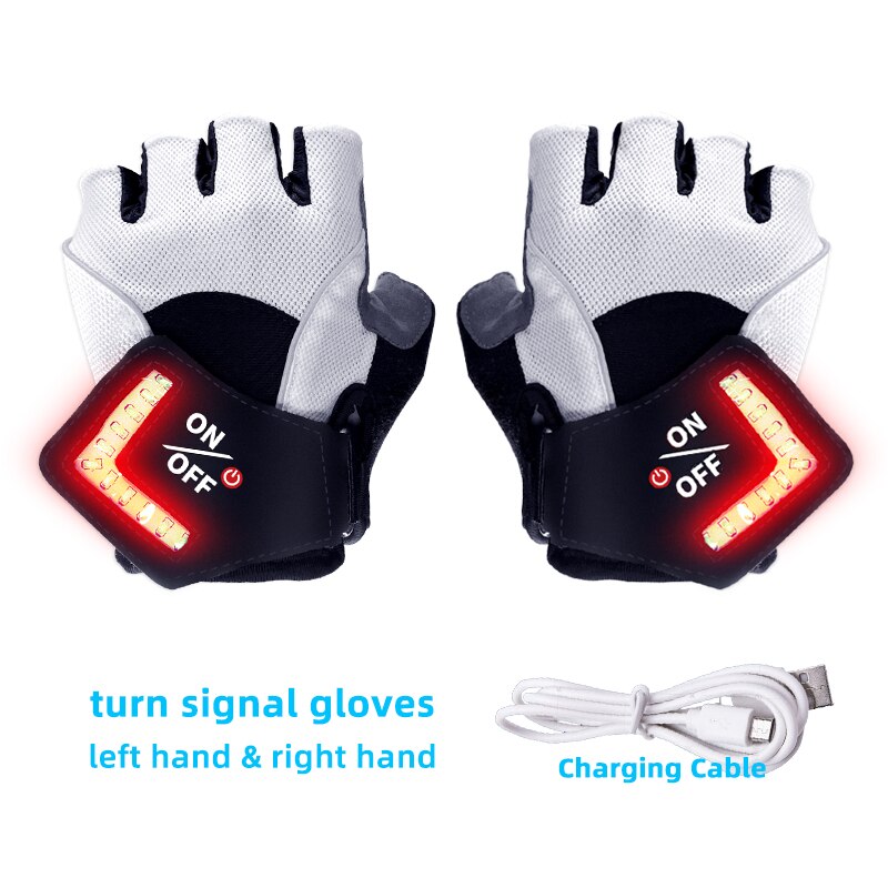 Smart sensor LED Turn Signal Cycling Gloves Rechar... – Grandado