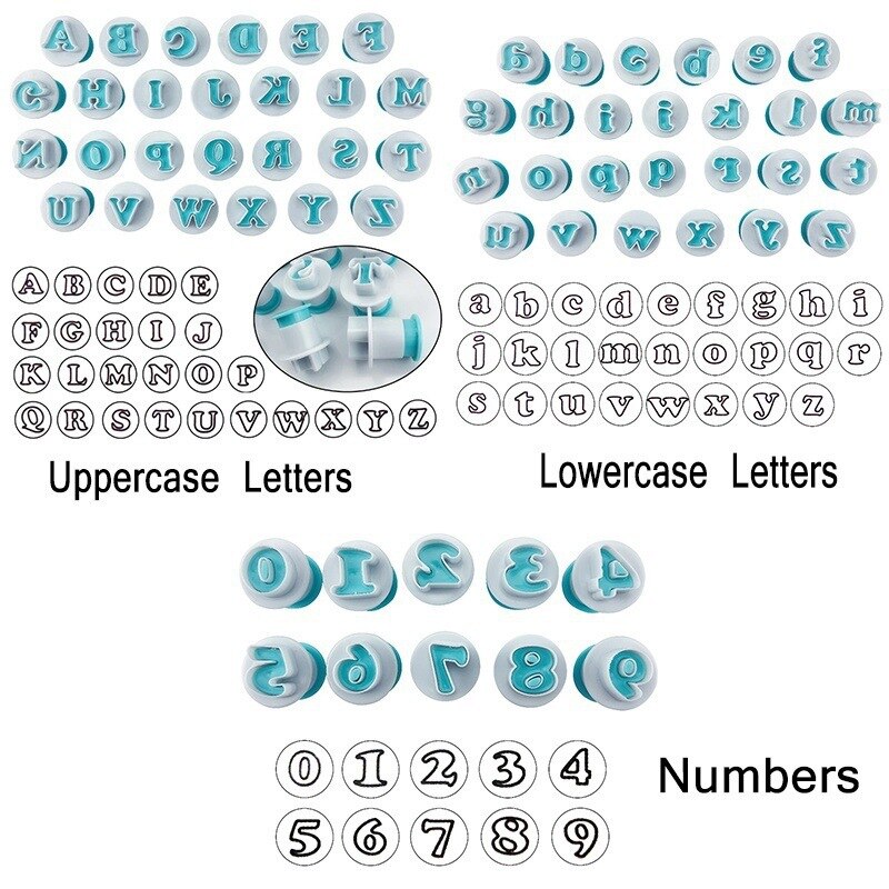 Alfabet Cijfers Cookie Stamp Cutter Cakevorm Boven... – Vicedeal