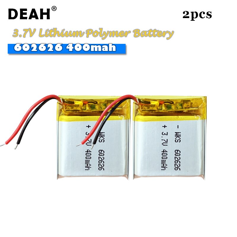 602626 400mah Lipo cells 3.7V Lithium Polymer Rech... – Grandado