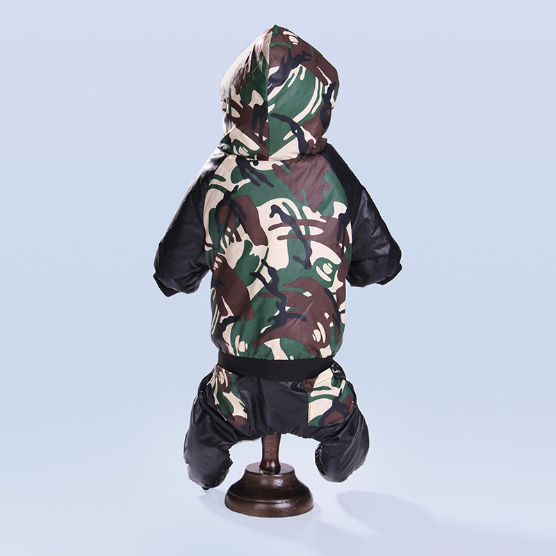 Dog Down Jacket Coat With Hood Four Legs Clothes P... – Grandado