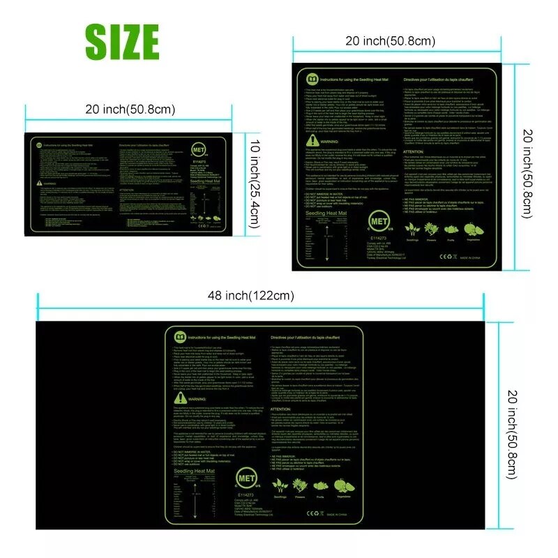 Seedling Heating Mat 20*48/20/10 Inch Germination ... – Vicedeal