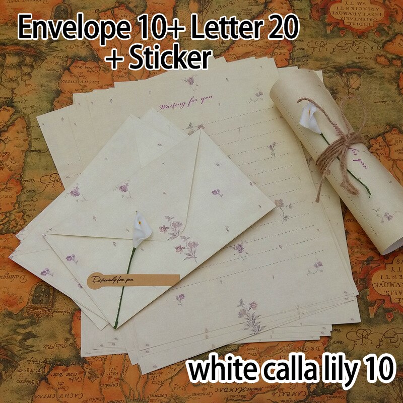 10 pçs elegante floral envelopes carta papel fresc... – Vicedeal