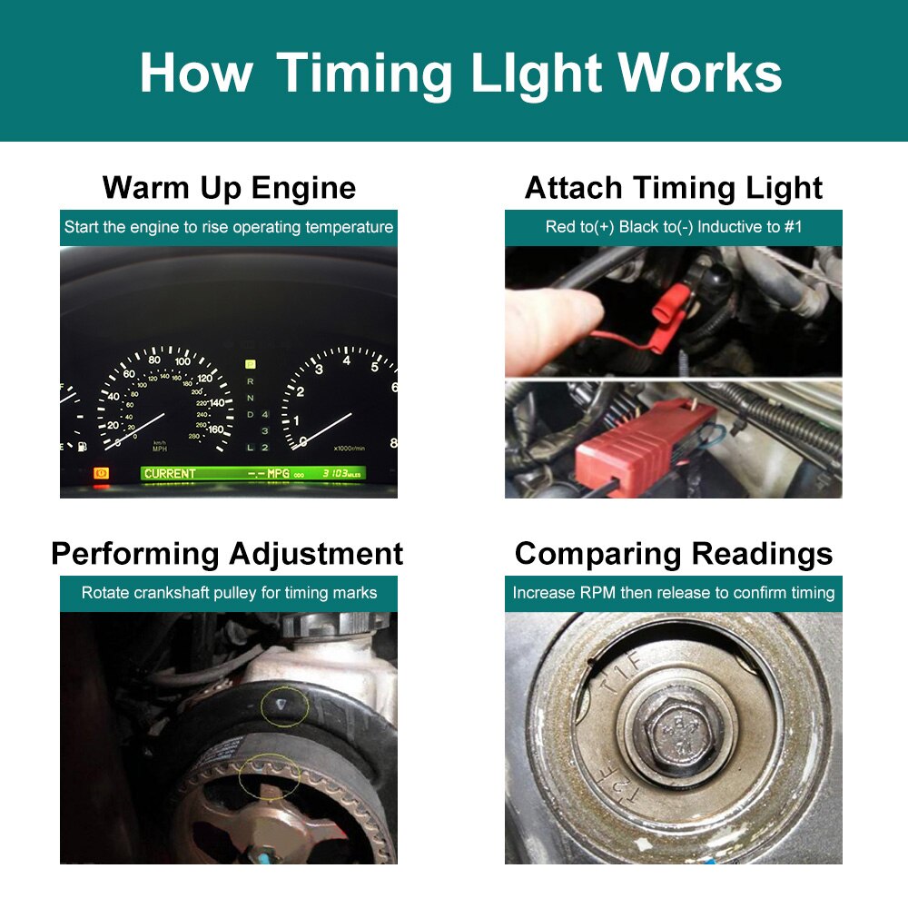 Ignition Timing Light TL-122 for 12V Car Motorcycl... – Vicedeal