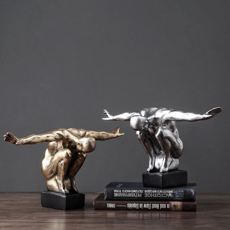 American Retro Diver Statue Resin Character Sculpt... – Vicedeal