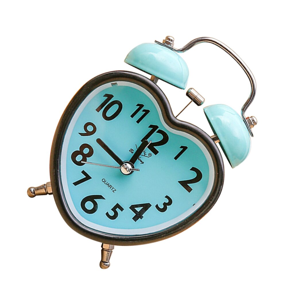 1PC Heart Shape Metal Alarm Clock Desktop Ring Bel... – Grandado