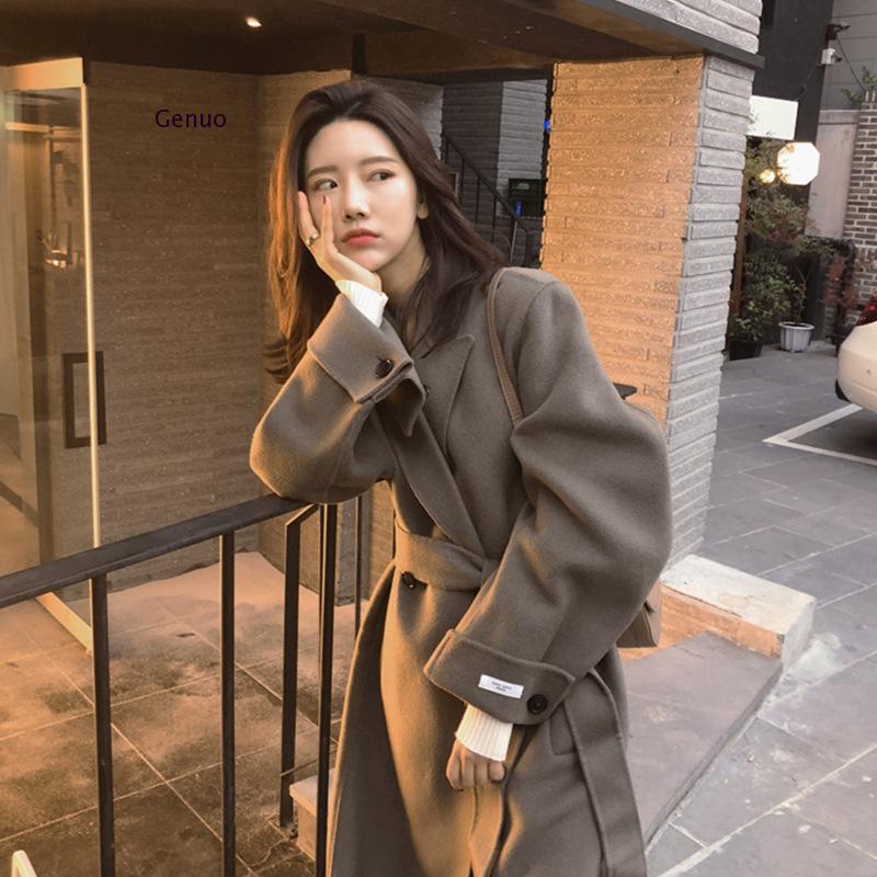 Wool Coat Women Winter Wool Double-Sided Wool Coat... – Grandado