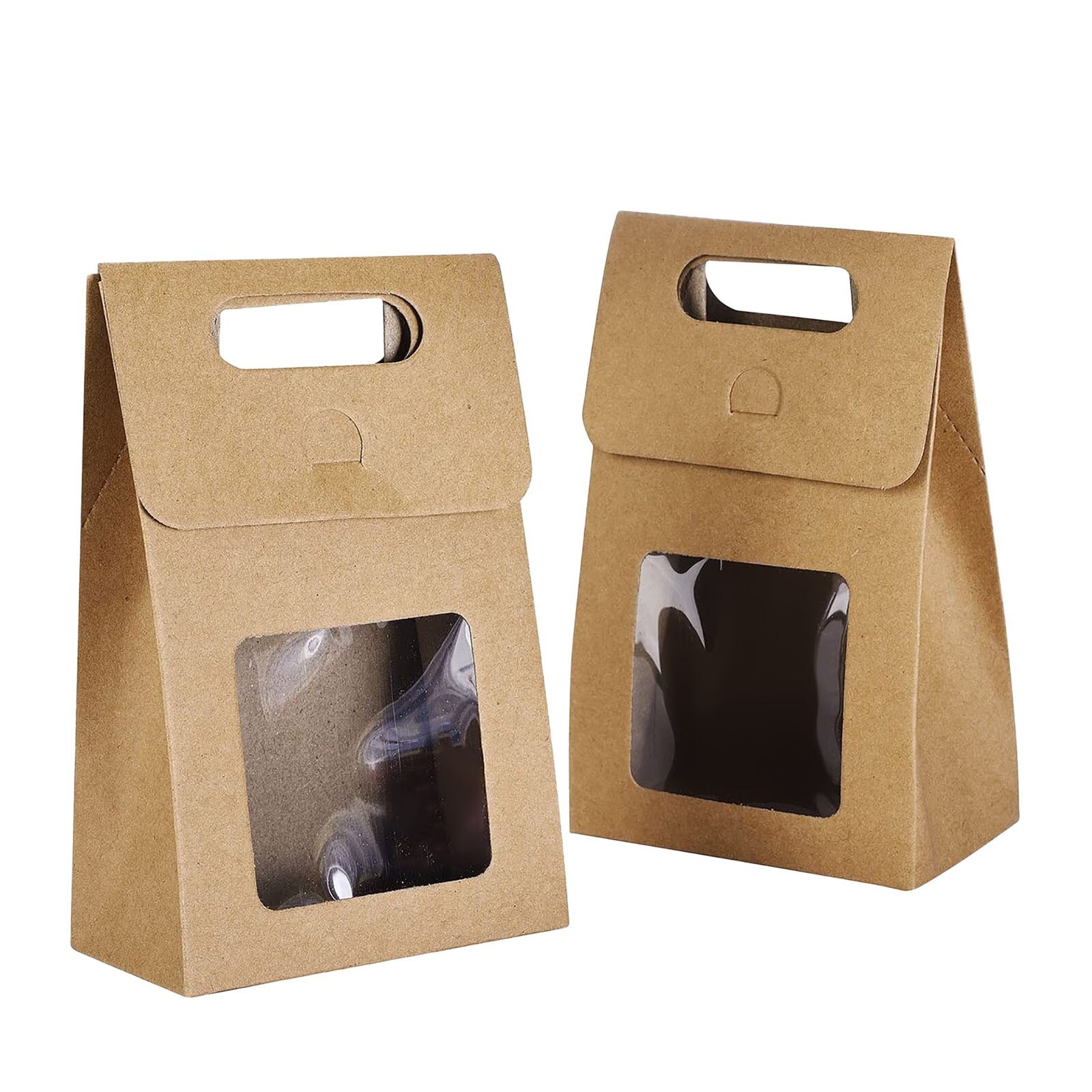 30@ 24 Kraft Paper Bags Kraft Paper Window Bags Ca... – Vicedeal