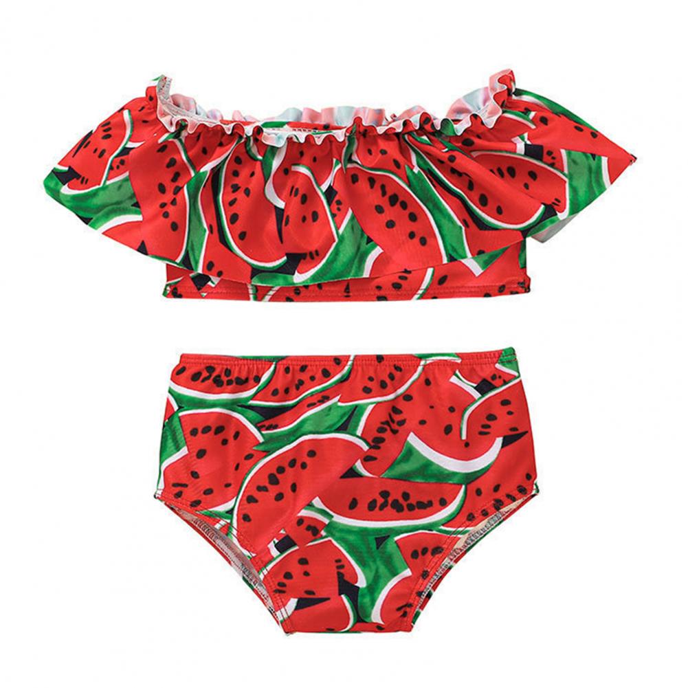Watermelon Print Girls Swimwear Soft Comfortable 2... – Grandado