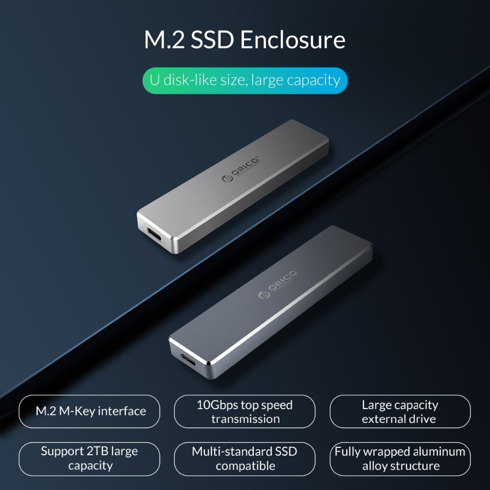 ORICO M.2 SSD Behuizing USB3.1 Gen2 Type-C Hoge Sn... – Vicedeal