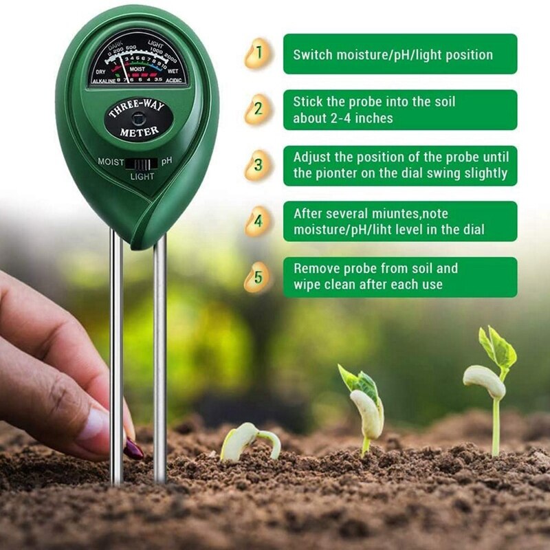 Soil Light Moisture PH Meter Tester Digital Analyz... – Grandado