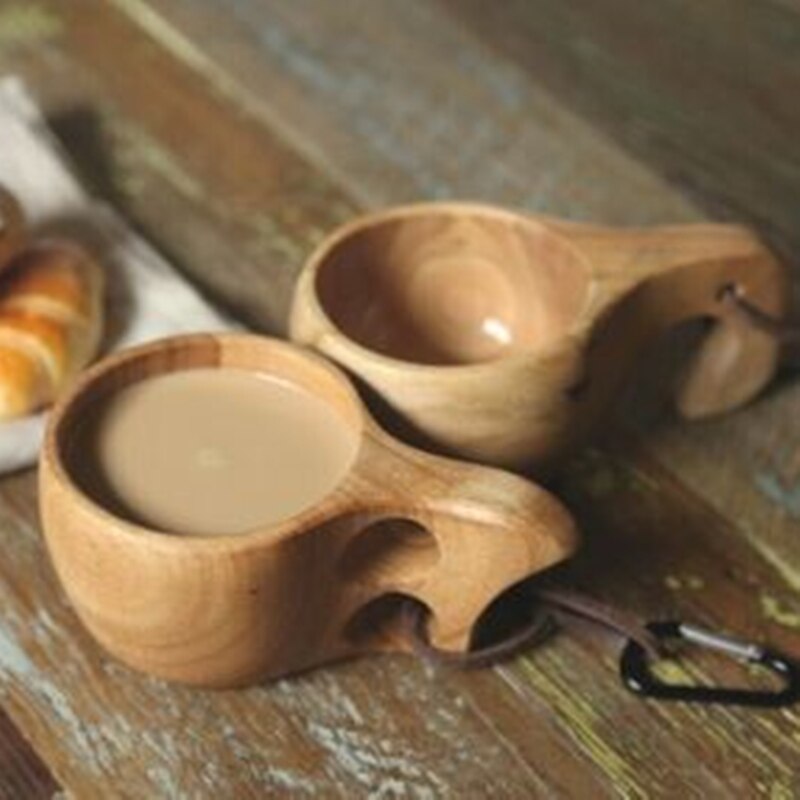 Creatieve Cup Niet Gelakt Hout Koffie-Cup Water No... – Grandado