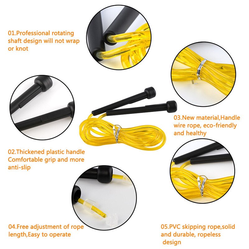 PVC Skipping Rope To Jump Workout Exercise Equipme... – Grandado
