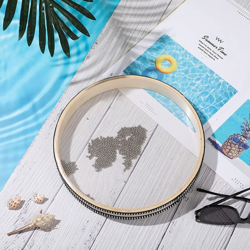 2 Pieces Wave Bead Hand Drum 8 Inch Sea Wave Sound... – Grandado