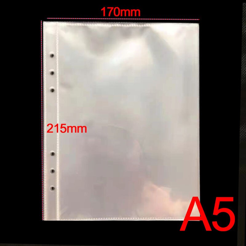 20pcs A5 A6 6Holes Loose-leaf Bag Transparent Fold... – Grandado