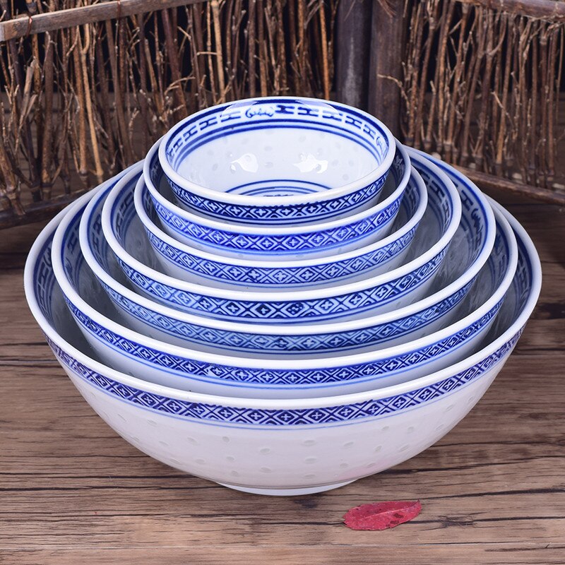 Blue and White Porcelain Dragon Pattern Rice Bowl ... – Grandado