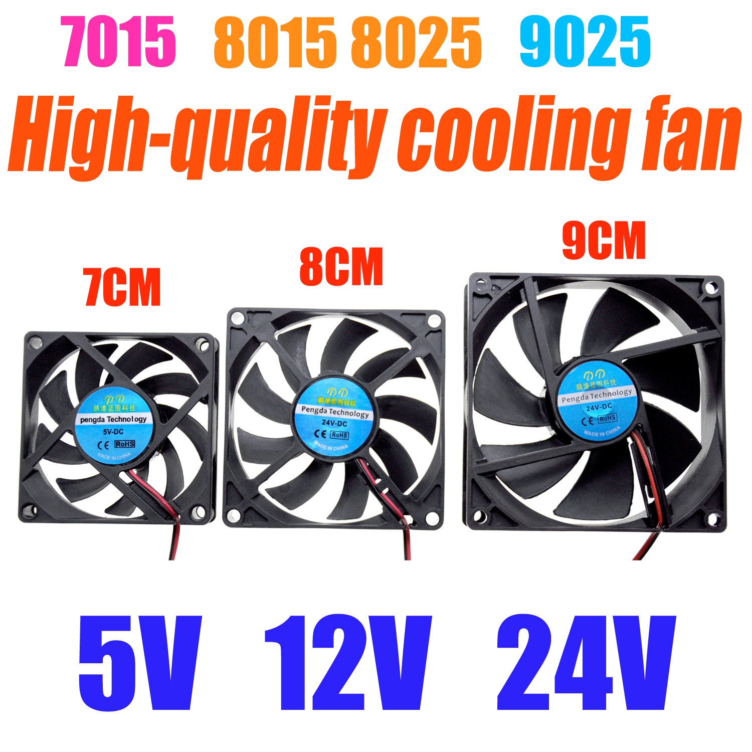 computer cooling fan 7CM 8CM 9CM 7010 7015 8015 80... – Vicedeal