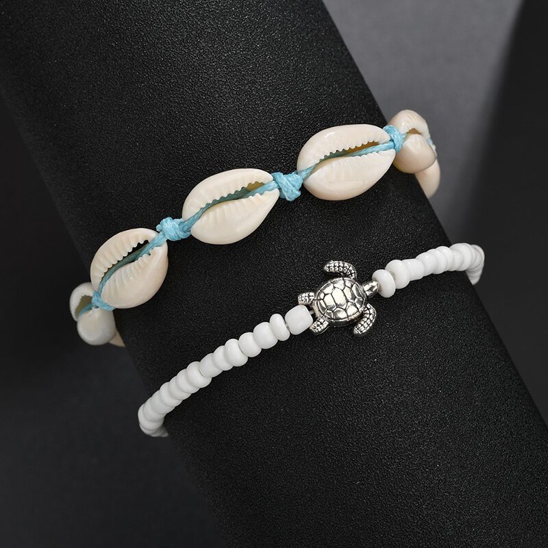 2 delige set Vrouwen Boho Ocean Strand Witte Krale... – Grandado