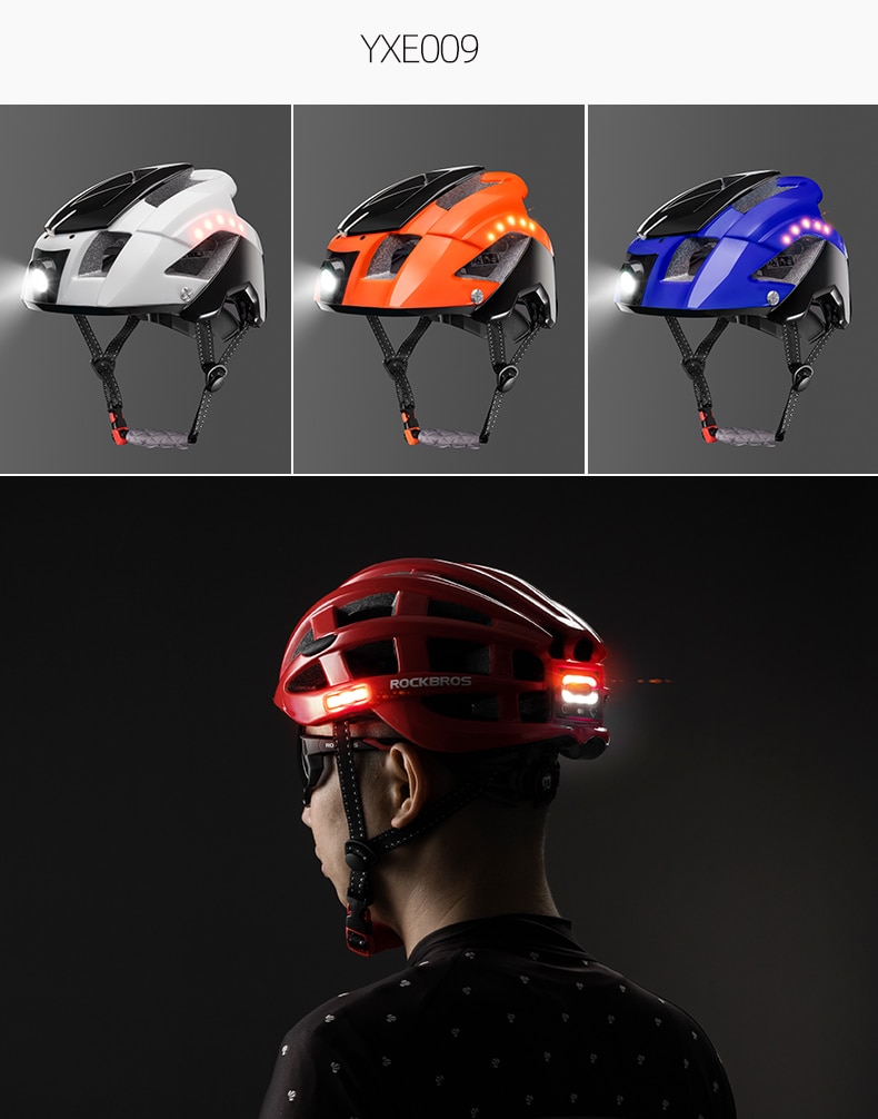 ROCKBROS Bike Headlamp Night Cycling Helmet With G... – Grandado