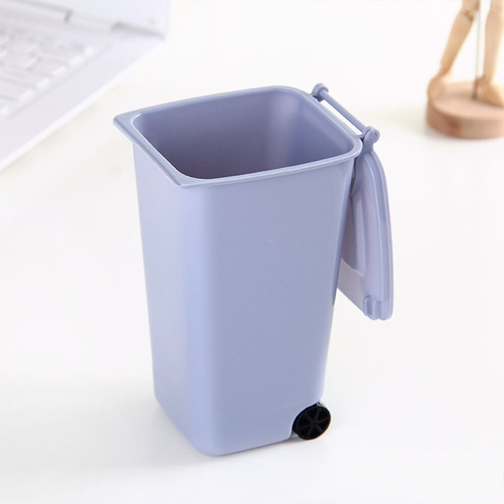 Plastic 4 Color Mini Waste Bins Paper Dustbin Whee... – Grandado