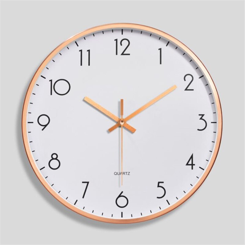 Metal Wall Clock 12 inch Simple Digital Quartz Clo... – Grandado