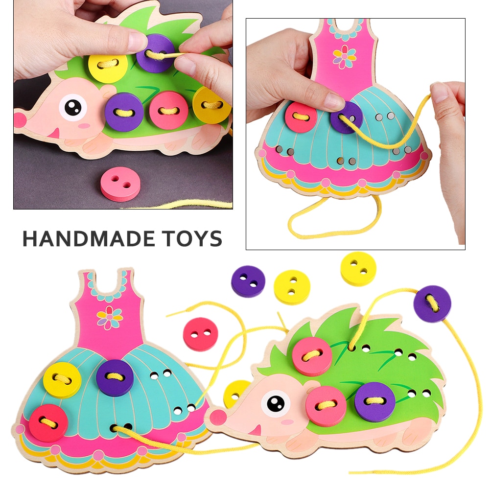 Diy Rijgen Threading Kralen Blokken Kinderen Drage... – Vicedeal