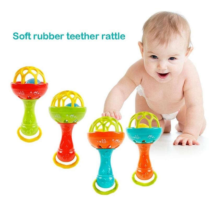 Baby Soft Rubber Can Bite Teether Rattles Multifun... – Grandado