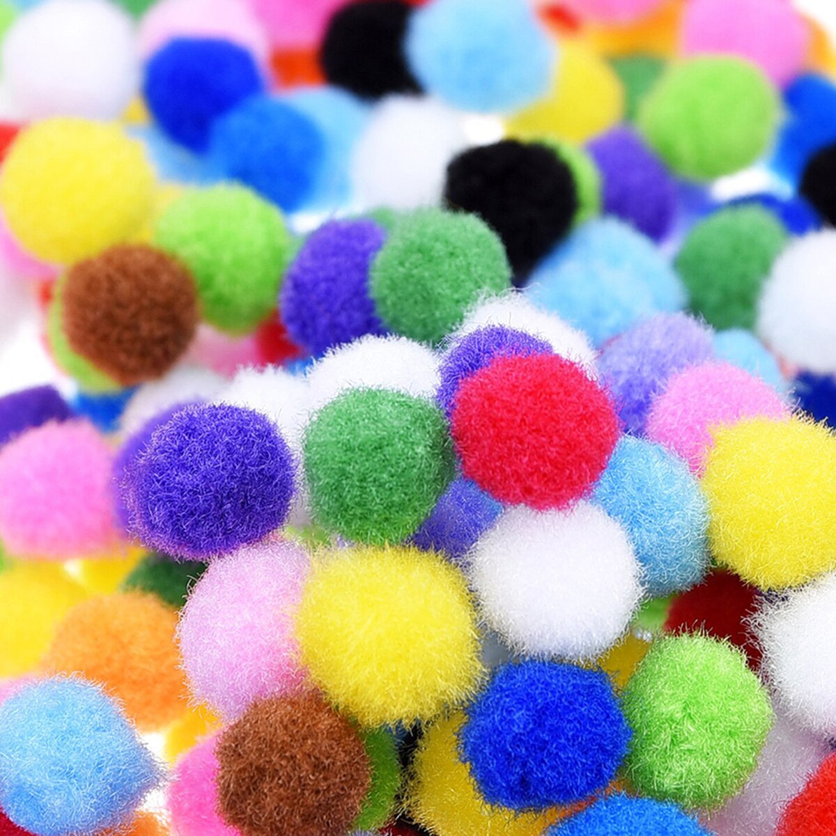 1200pcs 10mm Assorted Pom Poms for DIY Crafts Deco... – Vicedeal