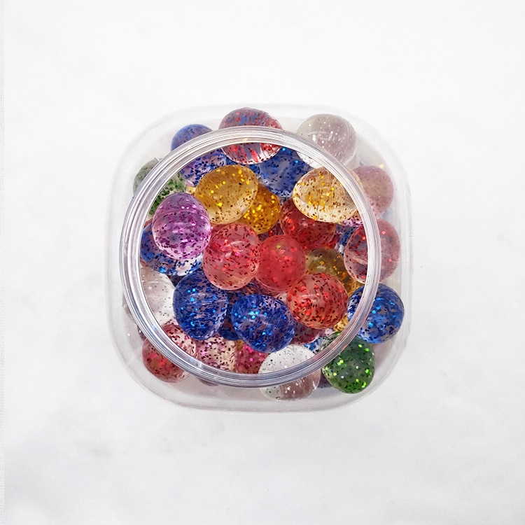 Egg shape Colorful Toy Ball with glitter Mixed Bou... – Grandado