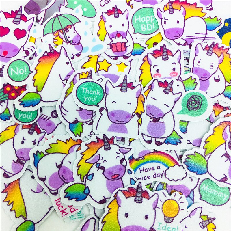 38 stks Roze leuke vliegende paard Stickers Ambach... – Vicedeal