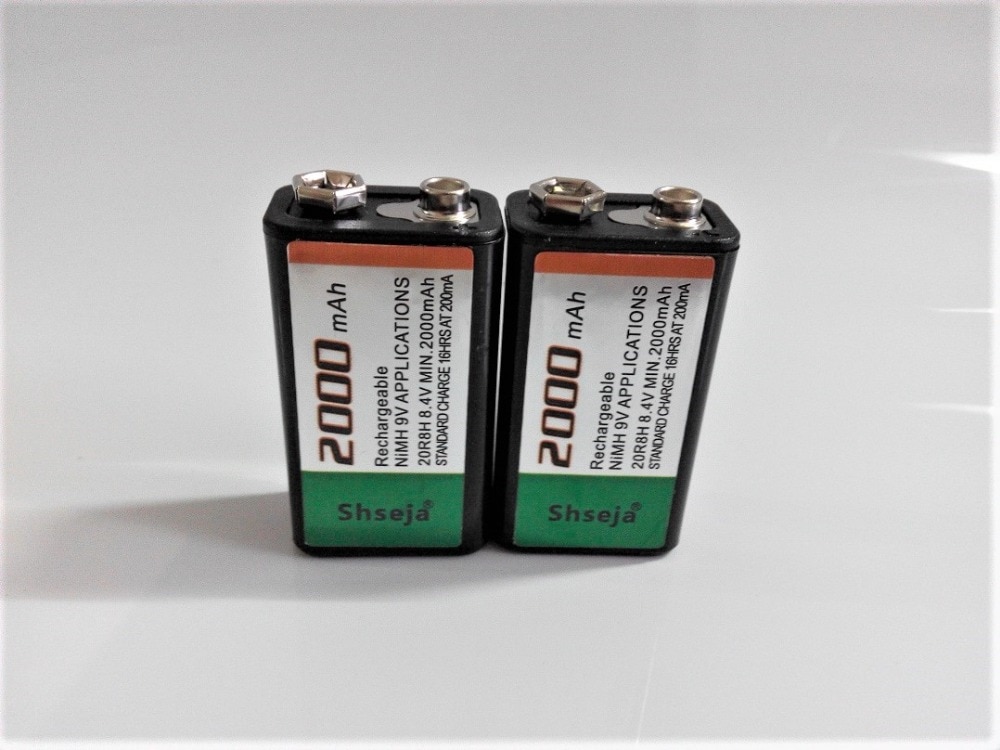 2PCS SHSEJA 2000mAh 9V akku 9 volt Ni-Mh batterie ... – Vicedeal