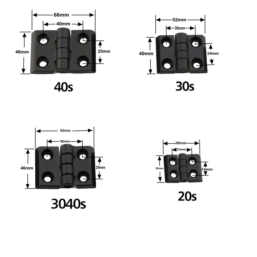 Door Frame Black Metal Hinge for T Slot Aluminum E... – Vicedeal