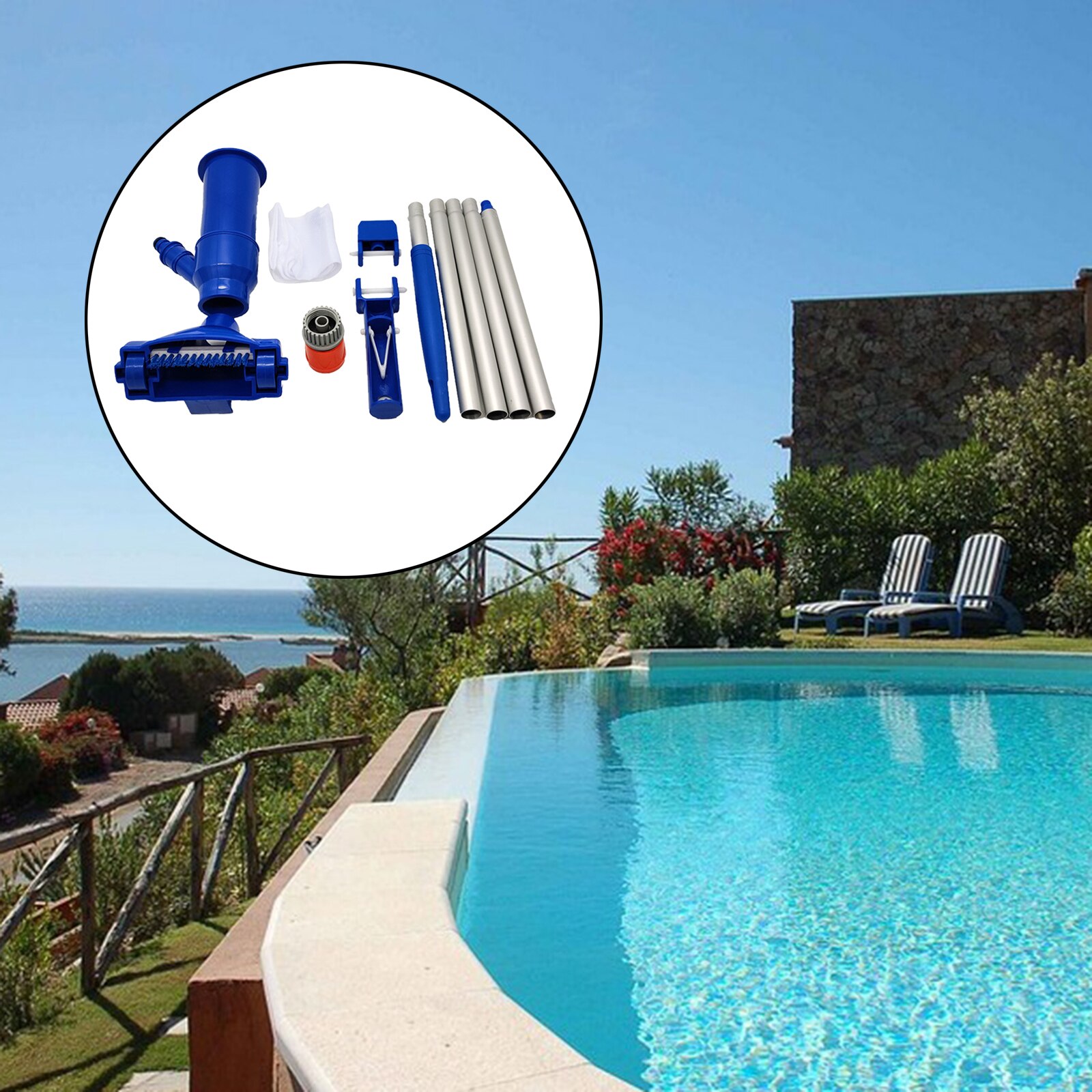 Pool Cleaner Kits Underwater W/ Section Pole for A... – Grandado
