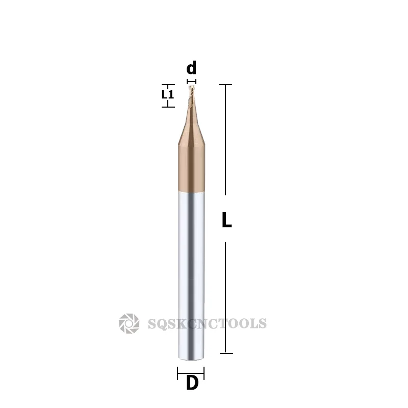 SLUGB Micro Flat End Mill 2F Carbide CNC Milling C... – Grandado
