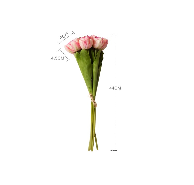 Tulip Bouquet (6 Stems) Pink Tulip Flower Arrangme... – Grandado