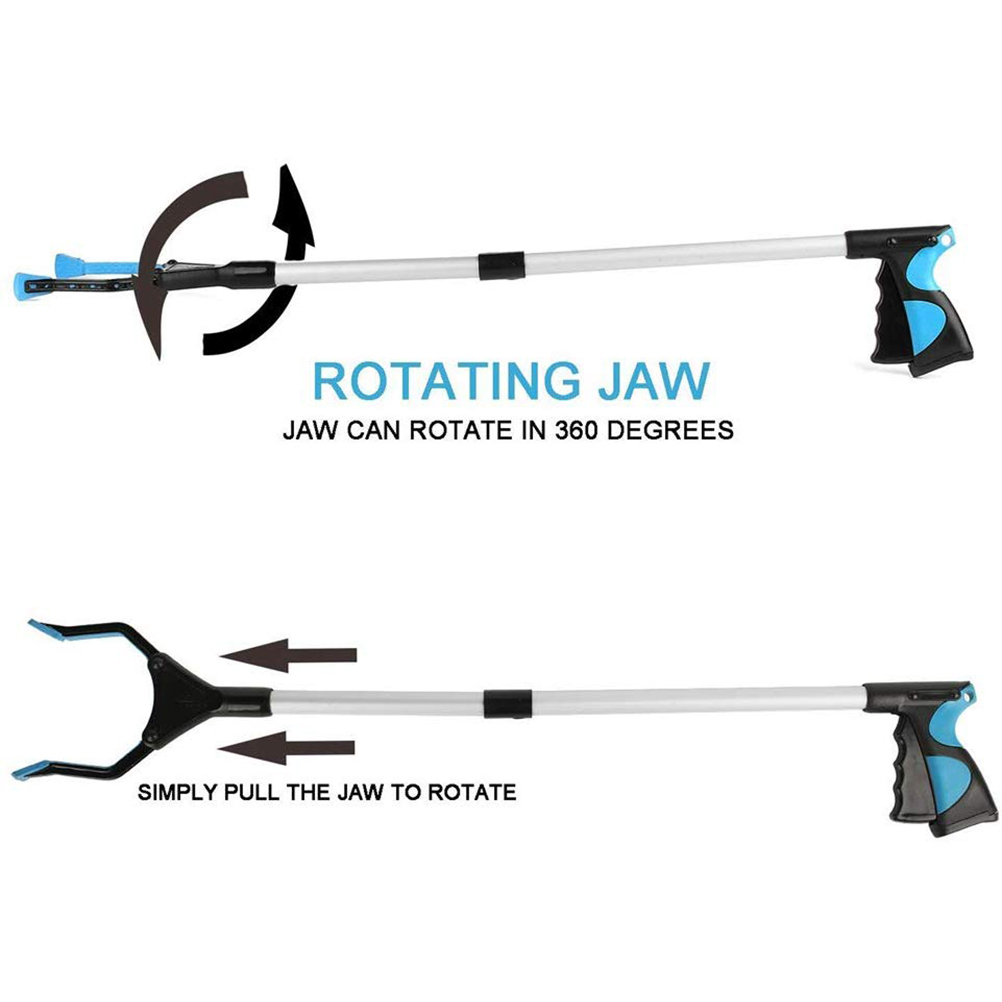 Foldable Long Trash Clamps Grab Pick Up Tool Curve... – Grandado
