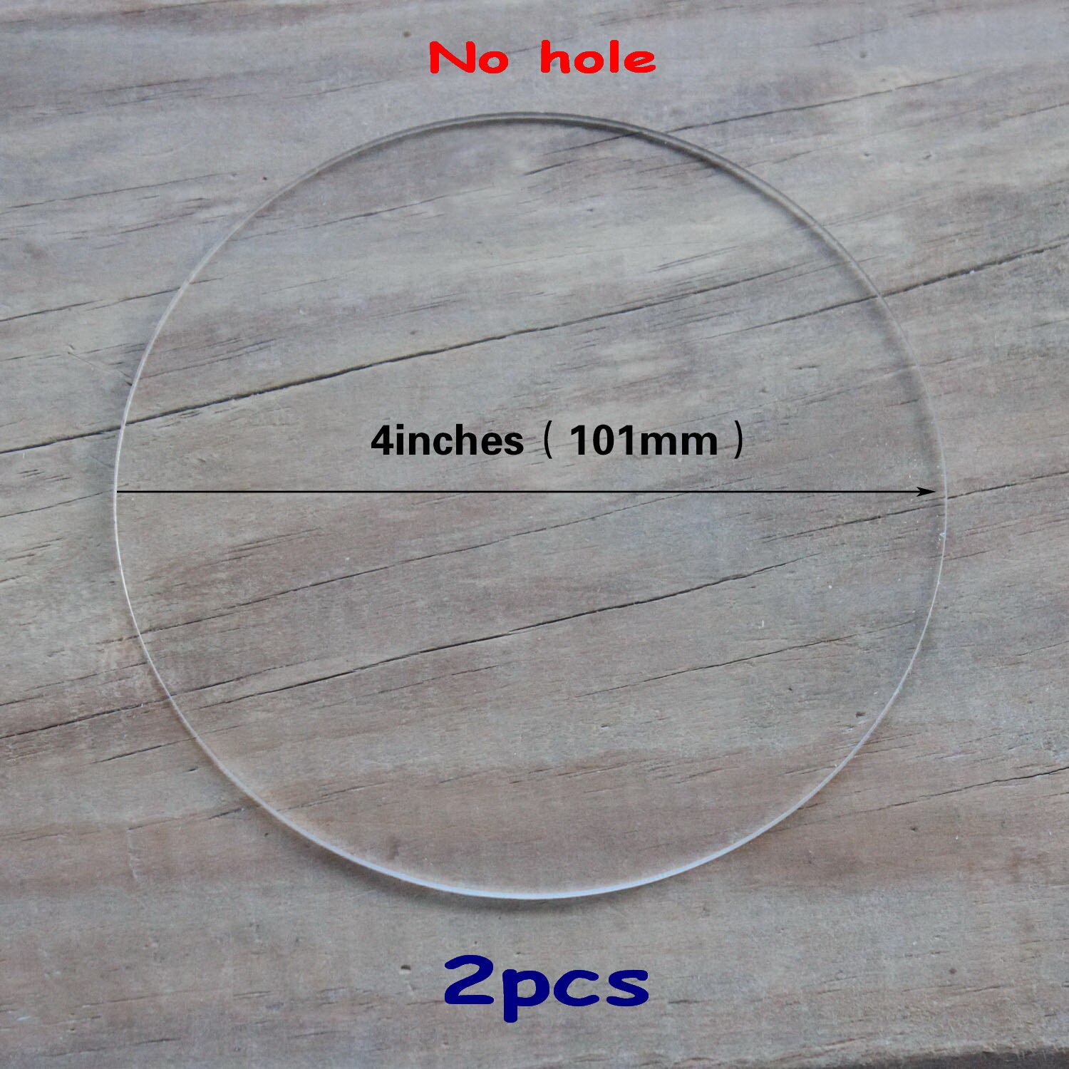 63mm/76MM/101mm/120mm Round No Hole Blank Clear Ac... – Vicedeal