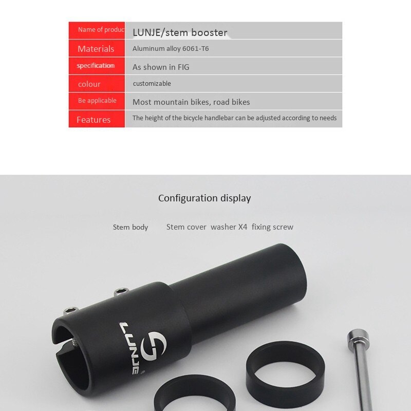 LUNJE Bike Stem Extender Bike Aluminum Alloy Fork ... – Grandado