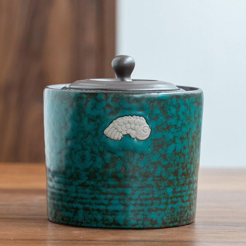 Vintage Tea Caddy Ceramic Tea Storage Box Seal Lid... – Vicedeal