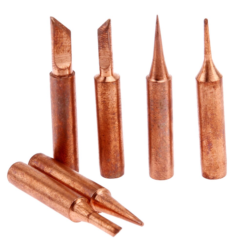 6Pcs 900M-T Copper Soldering Tip Red Copper Iron T... – Grandado