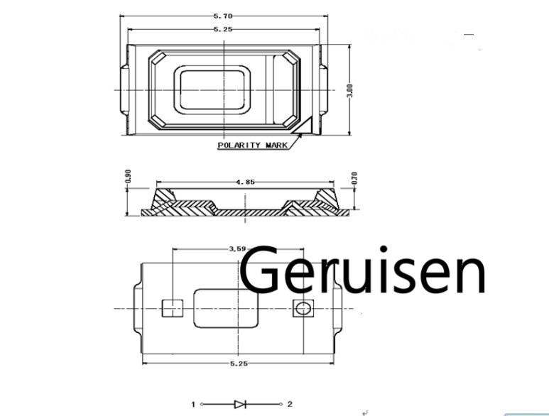 Chip de luz LED SMD 5630/5730/SMT UV/púrpura, 5730... – Grandado